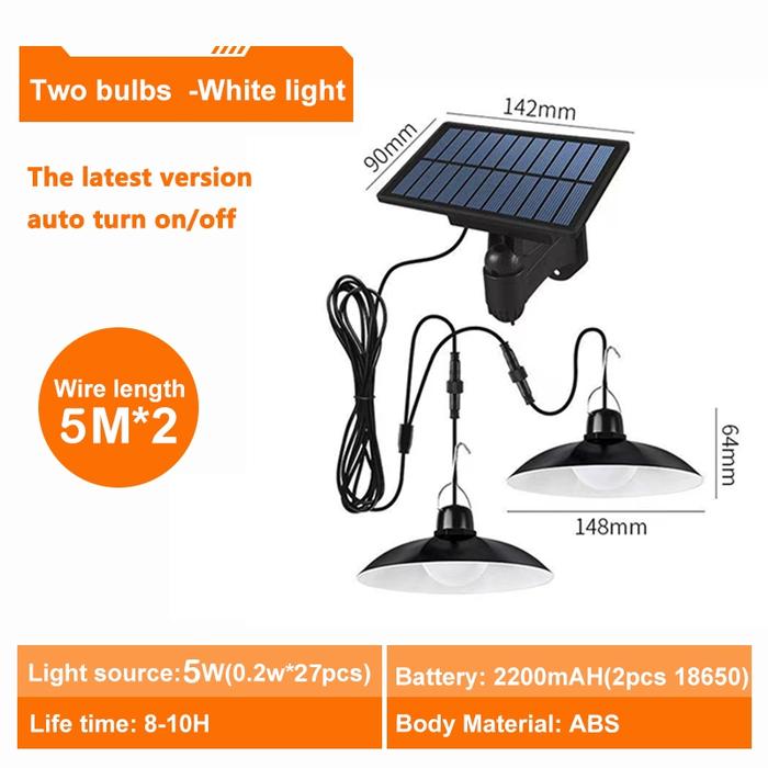 Promo 【Siap Stok COD】Double Head Lampu Surya Lampu Outdoor Solar ...