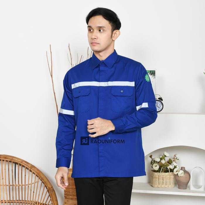 Jual Kemeja seragam kerja/Baju safety lengan panjang/Baju kerja ...