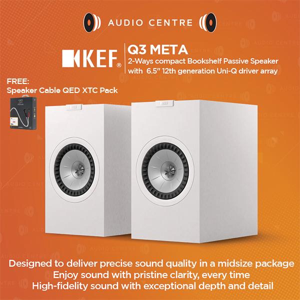 Promo KEF Q3 Meta 2-ways compact Bookshelf Passive Speaker - White ...