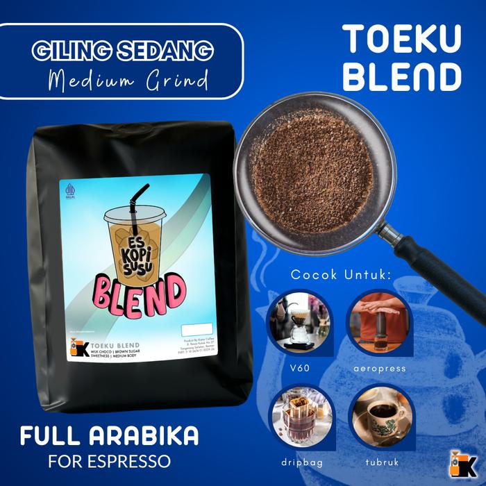 Jual Biji Kopi TOEKU Blend 100% Arabika untuk Kopi Susu - Giling Sedang ...