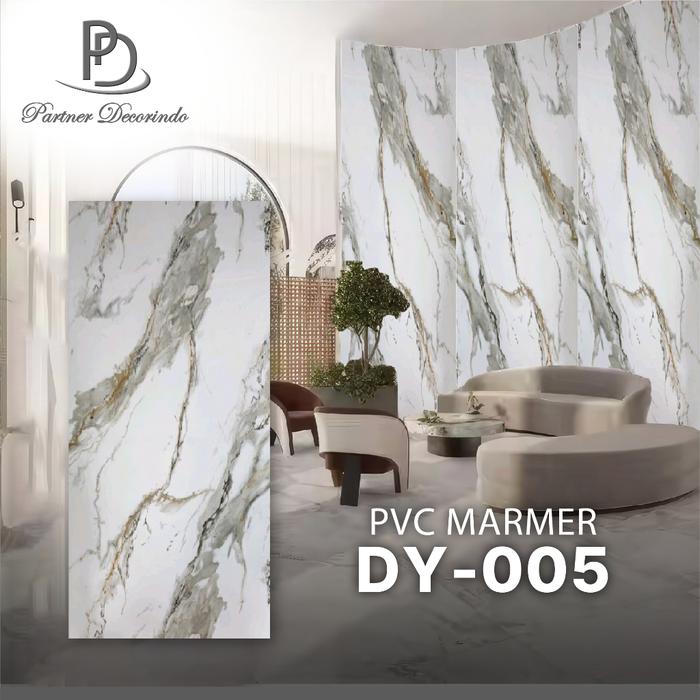 Promo UPVC Marmer Board Marmer Sheet Backdrop TV Multiplex Dekoratif ...