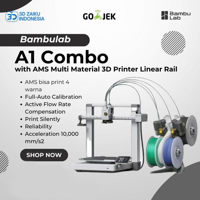 Jual Bambu Lab A1 Combo with AMS Multi Material 3D Printer Linear Rail ...