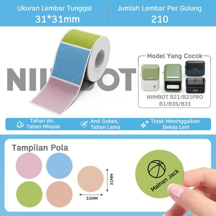Promo Printer Label Portable NIIMBOT B1 - Bikin Label Estetik untuk ...