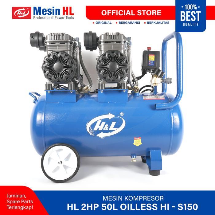 Jual HL MESIN KOMPRESSOR ANGIN / COMPRESSOR HL 2HP 50L OILLESS HI-S250 ...