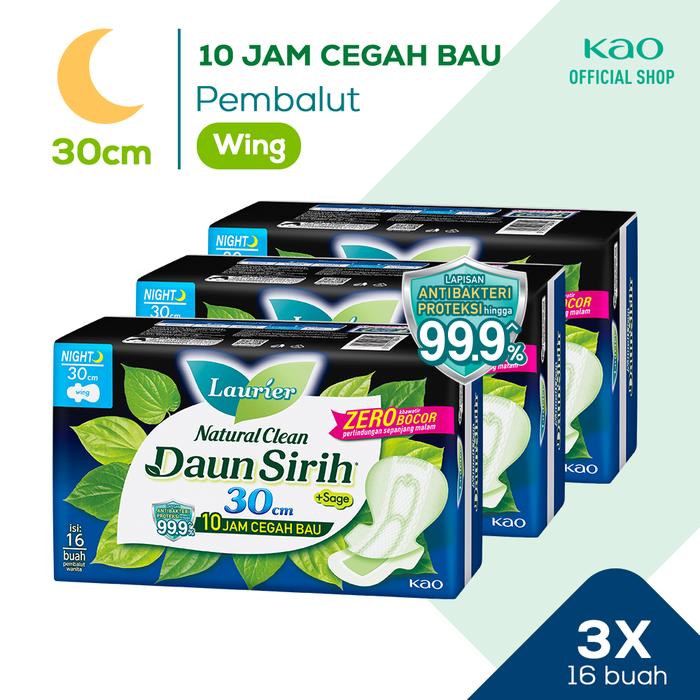 Promo Laurier Natural Clean Daun Sirih Night Wing Triplepack Perawatan ...