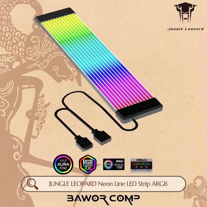Jual JUNGLE LEOPARD Neon Line LED Strip ARGB Black / White Motherboard ...