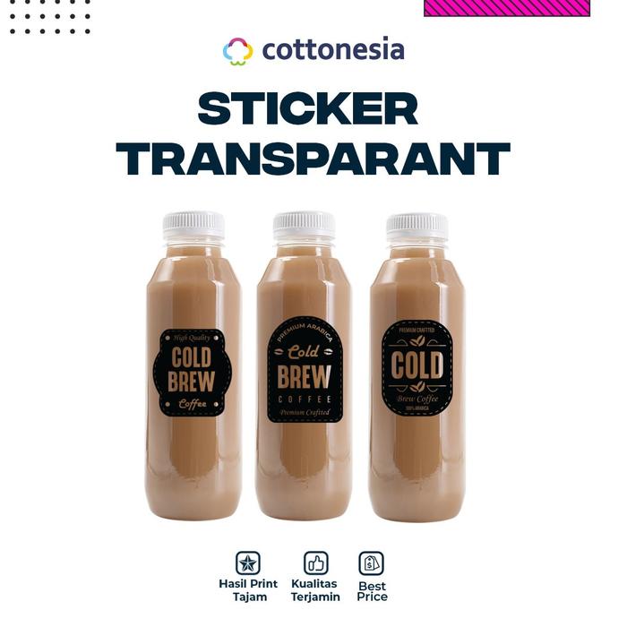 Promo Cottonesia Sticker Transparan A3 I Print Label Botol Kemasan ...