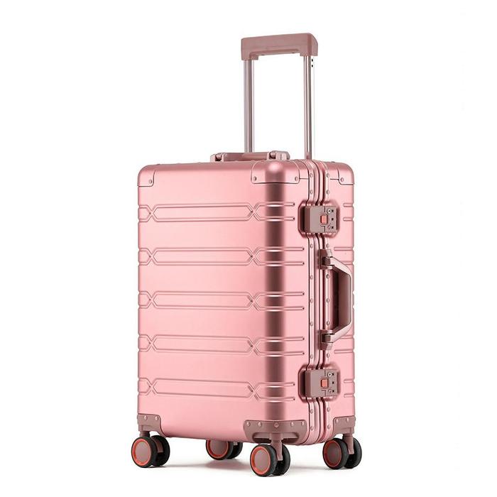 Promo Hanke Koper Full Aluminium Size Kabin & Bagasi HK066 - Rose Gold ...