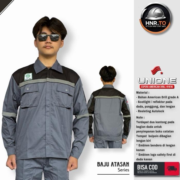 Jual Baju/Wearpack kerja/Atasan lengan panjang/ dilengkapi logo safety ...