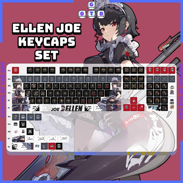 Jual Ellen Joe ZZZ Hoshimi Miyabi Keycaps Cherry Profile PBT Doubleshot ...