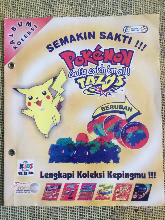 Jual Complete Tazos Pokemon 3D+Album Official Fritolay ‘Collector Item ...