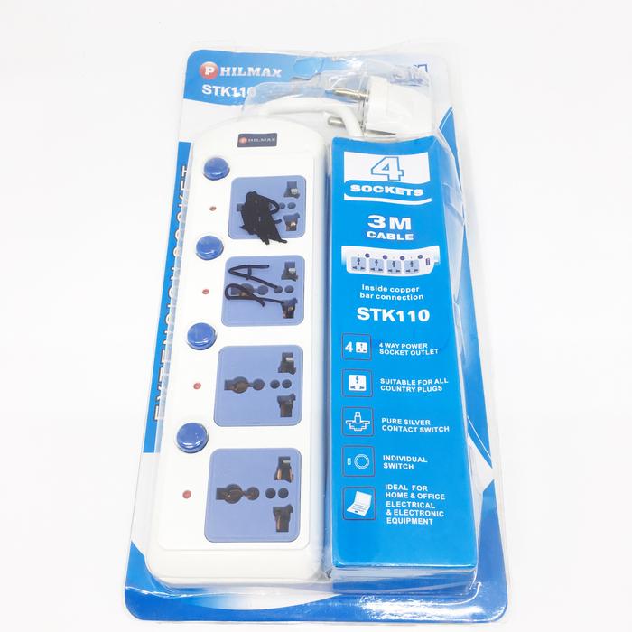 Jual Philmax Stop Kontak 4 Socket / Lubang dengan Switch - Jakarta ...
