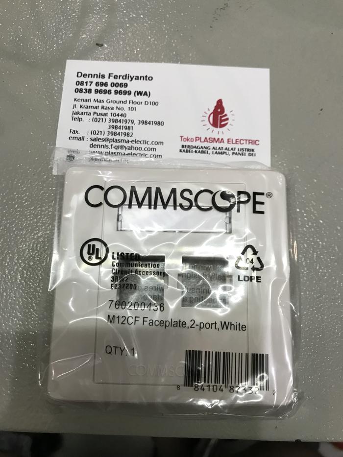 Jual FACE PLATE 2 HOLE 2 lubang commscope systimax - Jakarta Pusat ...