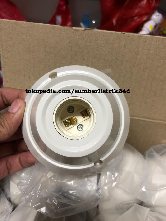 Jual Fiting lampu merk PANASONIC kotak atau bulat / fitting lampu e27 ...