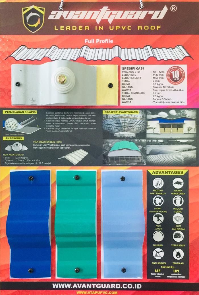 Jual Avantguard Atap UPVC 3 Layer Tipe T Tebal 2mm - Jakarta Barat ...