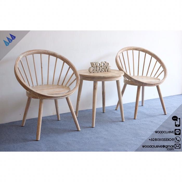 Jual Set kursi meja teras velg rustic whitewash jati - Kab. Jepara ...