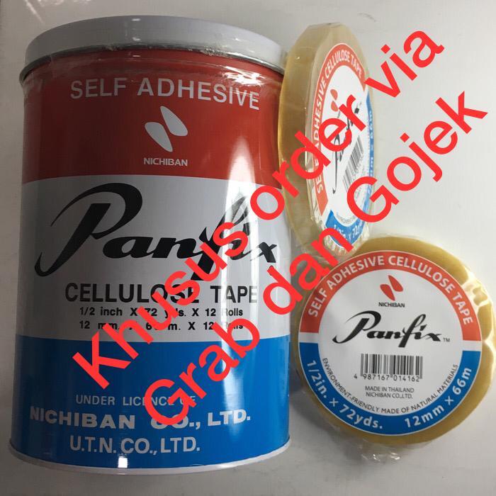 Jual Isolasi Panfix 1/2 inch * 72 yard KHUSUS ORDER VIA GRAB / GOJEK ...
