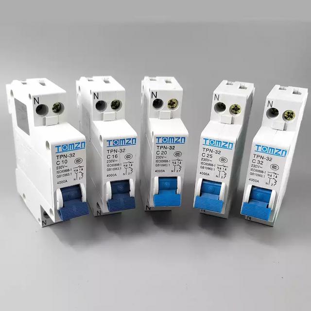 Jual MCB AC 10A 16A 20A 25A 32A Tpn 1P N Mini Circuit Breaker - 10A ...