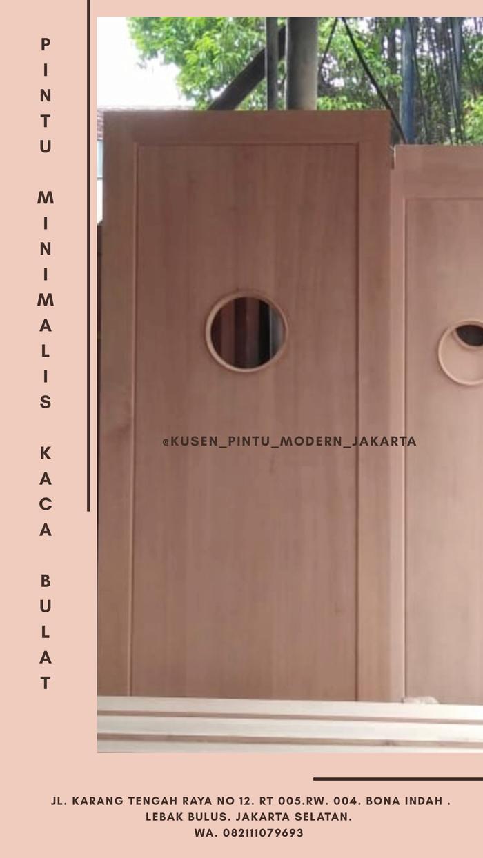 Jual Pintu minimalis kaca bulat kamper - Jakarta Selatan - Kusen pintu ...