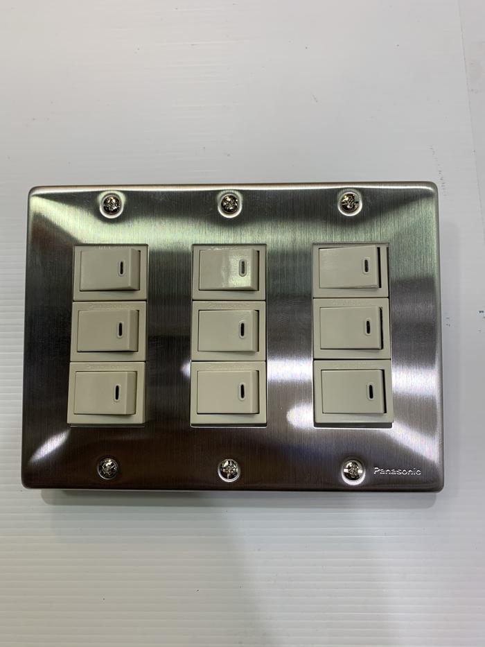Jual Panasonic Saklar Grid Switch 9 Gang Frame Stainless - Jakarta ...