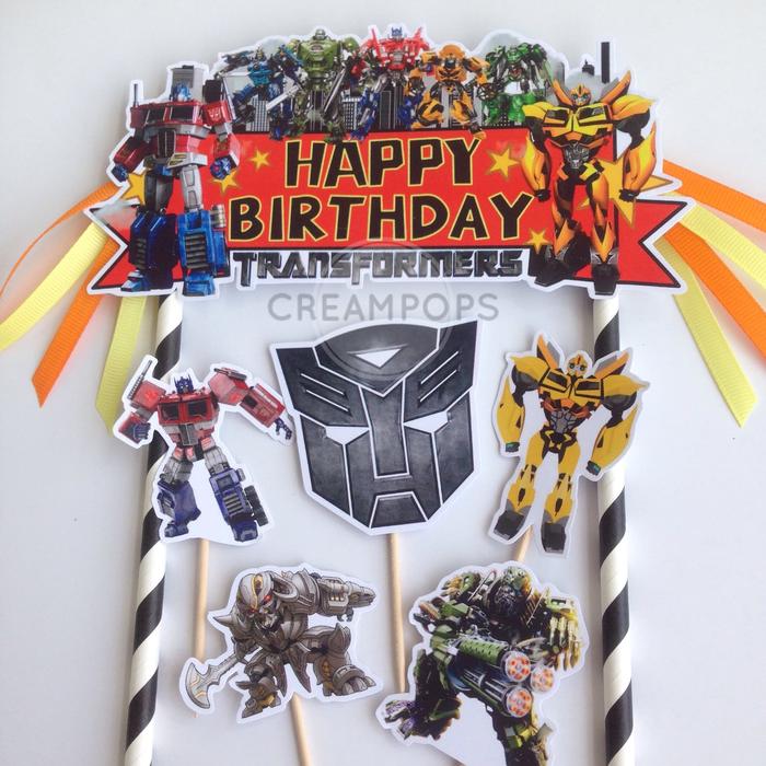 Jual Topper Kue Transformers Optimus Prime Cake Topper Autobots ...