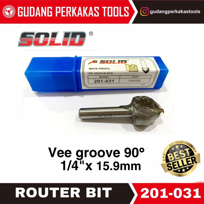 Jual Mata router | mata profil 201-031 | vee groove bits 15.9mm - Kab ...