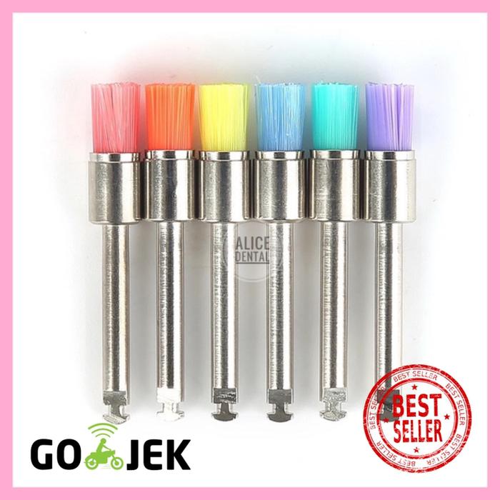 Jual Dental bur flat nylon bur prophy brush setelah scaling warna warni ...