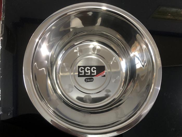 Jual mangkok 24cm stainless steel bowl besi anti karat 555 - Kota ...