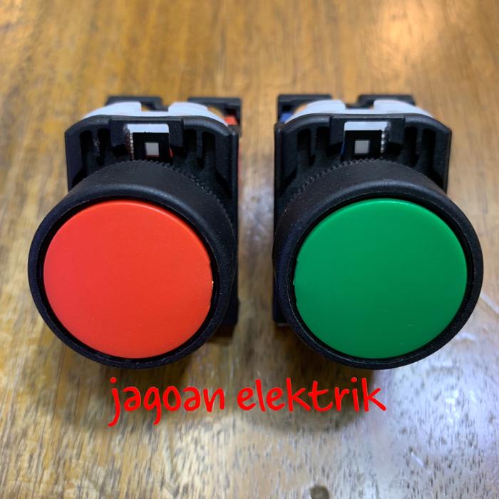 Jual Push Button NO / NC Spring Return AR22FOR Red / Green - Jakarta ...