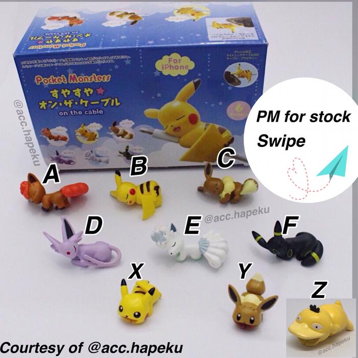 Jual Cable Bite Pelindung Kabel Pokemon Pikachu Eevee Limited Edition ...