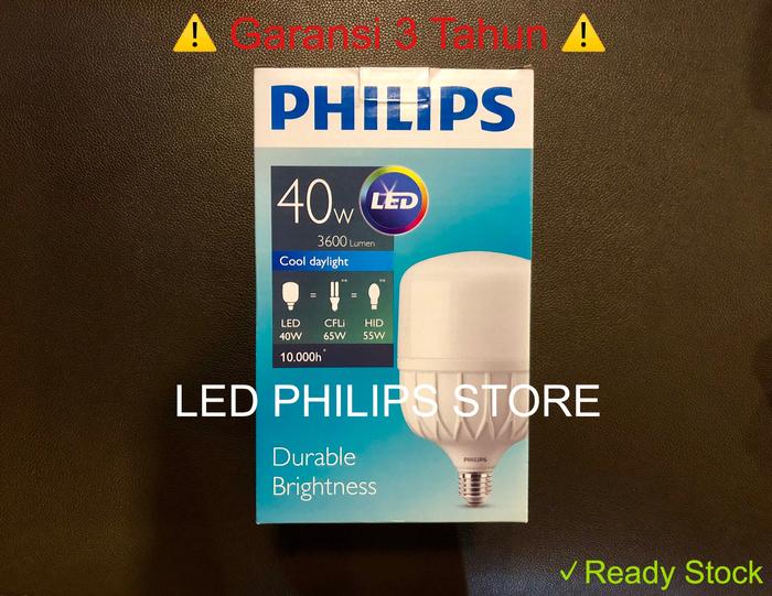 Jual Lampu Bohlam LED Philips 40 Watt 40W 40Watt 40 W (Nyala Putih) - Jakarta Utara - LED Light ...