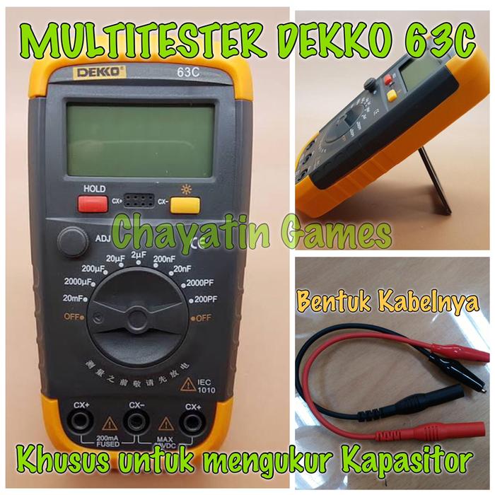 Jual Multitester Avometer Tester Digital Merk DEKKO 63C Khusus ...