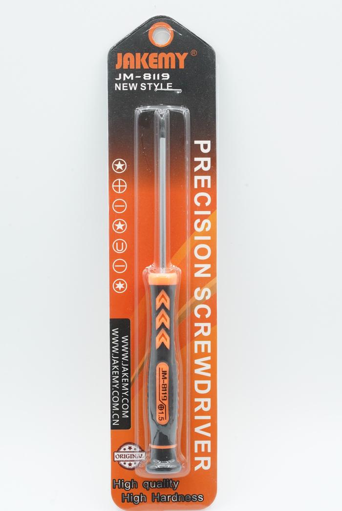 Jual JAKEMY JM-8119 Precision ScrewDriver +1.5 Plus 1.5 - Obeng Satuan ...