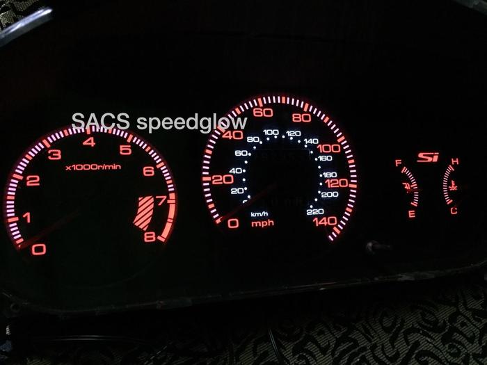 Jual Panel speedometer custom real indiglow si honda civic ek ferio ...