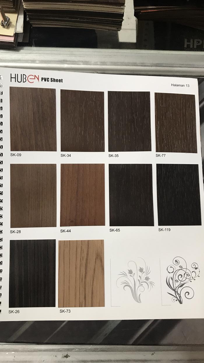 Jual HUBEN PVC Sheet / Taco Sheet / Deco Sheet Warna Urat Kayu (5 ...