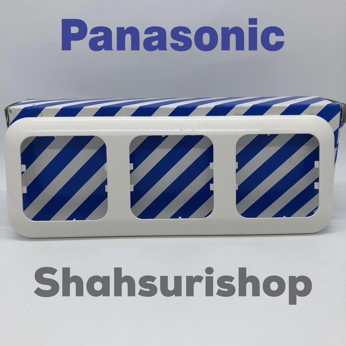 Jual FRAME 3 GANG PANASONIC SAKLAR STOP KONTAK TRIPLE WEJ 7823 W ...