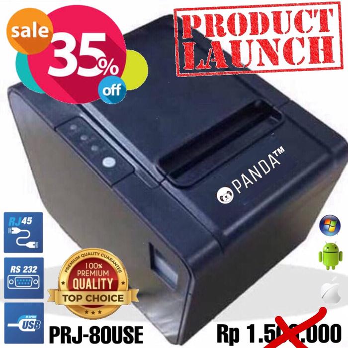 Promo POS MINI PRINTER KASIR 80MM THERMAL PANDA PRJ-80USE (USB+SERIAL ...