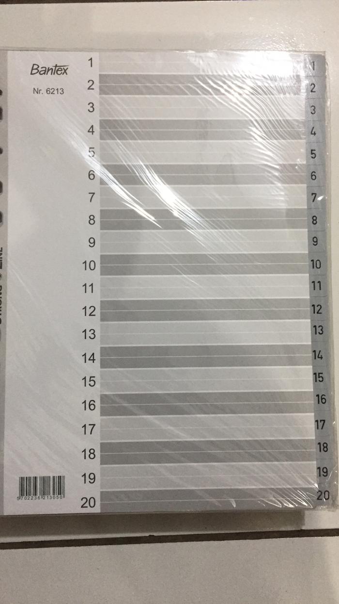 Jual Pembatas Ordner Bantex Strongline 1-20 (6213) a4 - Jakarta Selatan ...