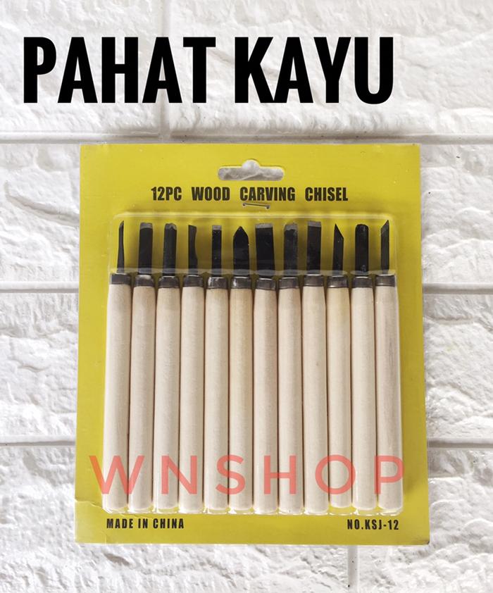Jual Alat Ukir Kayu 12pcs - Wood Carving Chisel - Pahat kayu - Cukil ...