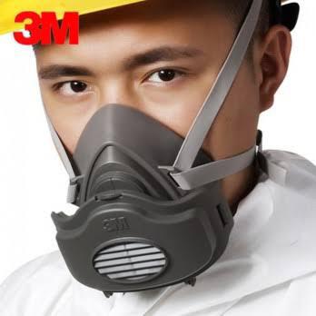 Jual Masker 3M 3200 + filter cotton 3M 3700 half mask reusable ...