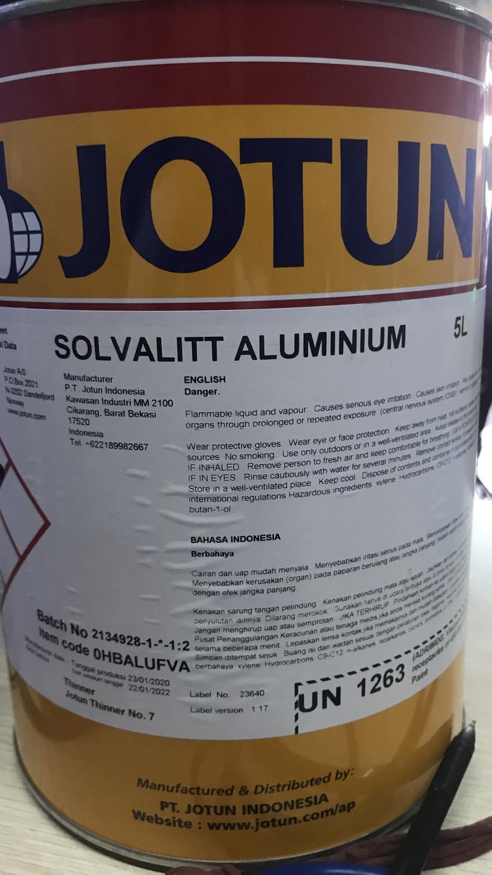 Jual JOTUN SOLVALITT ALUMINUM •5L - Kota Surabaya - Toko Cat Surabaya ...