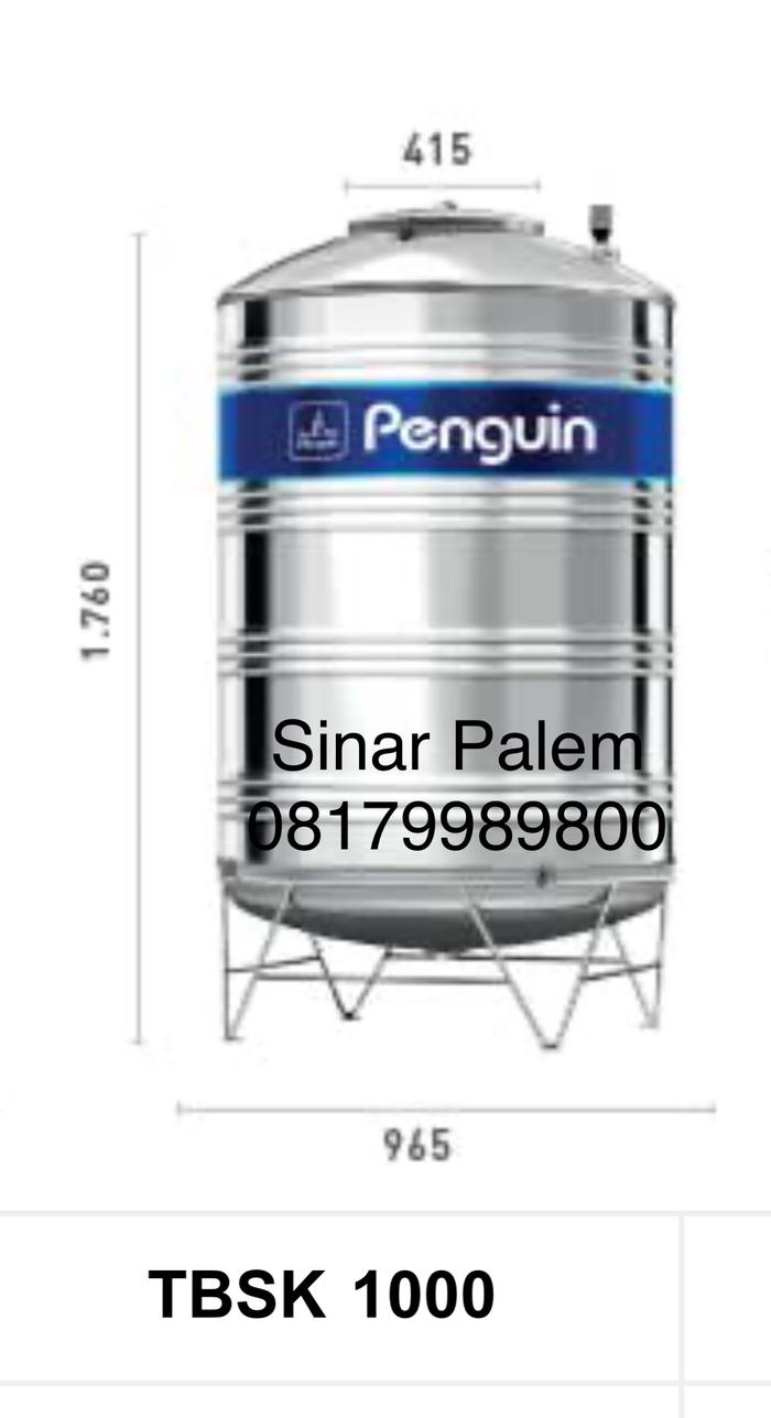 Jual Tangki air stainless 1000 liter penguin / toren air tbsk 1000 ...