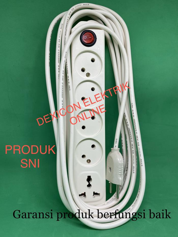 Promo Stop kontak gepeng 5 lubang kabel 5 meter/colokan gepeng/alat ...