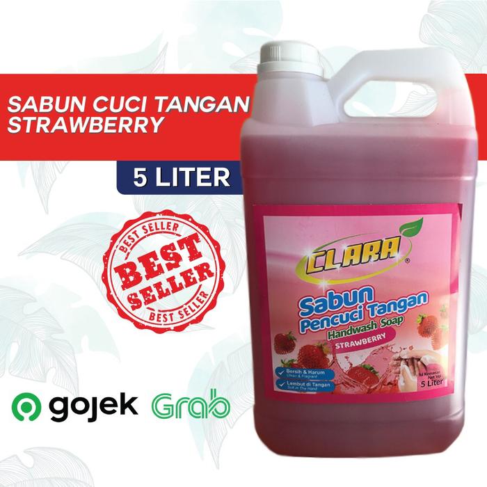Jual CLARA Sabun cuci tangan strawberry kemasan 5 Liter - Strawberry5L ...