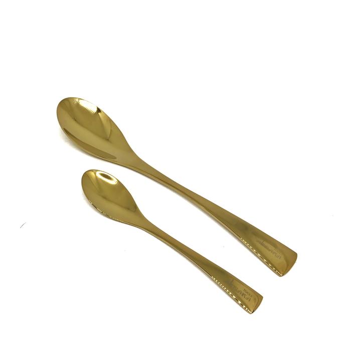 Jual Aksara Quenelle Spoon Gold 1 Set / Rocher Spoon / Ice Cream Spoon ...
