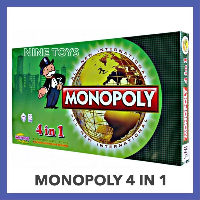 Jual PLAYSET GAME MONOPOLY INTERNASIONAL 4 IN 1 MONOPOLI - Kota ...
