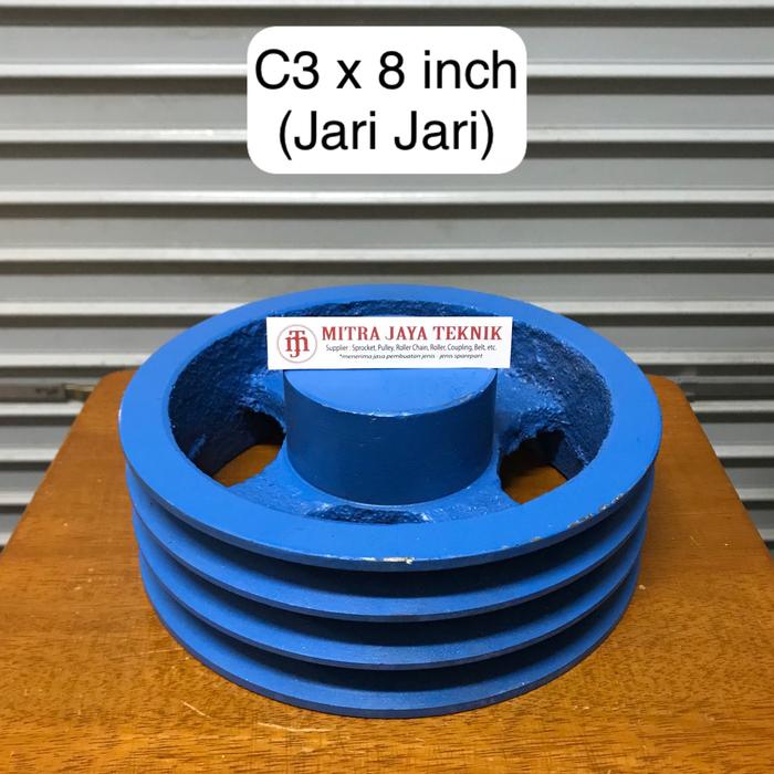 Jual PULI BESI JARI C3 x 8 inch PULLY PULLEY POLLY POLI 3 JALUR ...