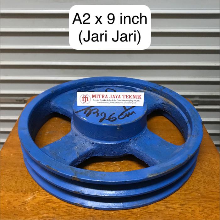 Jual PULI BESI JARI A2 x 9 inch PULLY PULLEY POLLY POLI 2 JALUR ...
