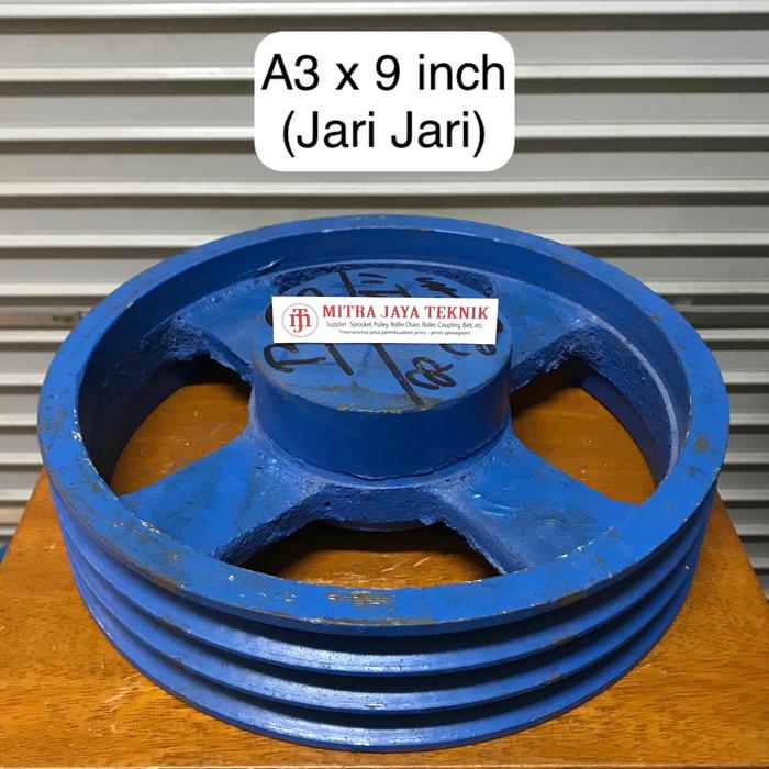 Jual PULI BESI JARI A3 x 9 inch PULLY PULLEY POLLY POLI 3 JALUR ...
