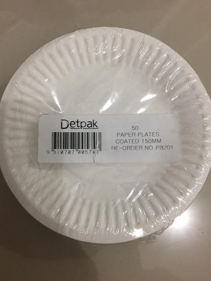 Jual Piring Kertas Putih Kecil 15cm Paper Plate 6” isi 50 pcs - Kab ...